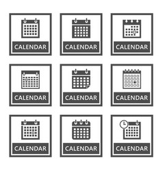 12 month calendar sign set Royalty Free Vector Image