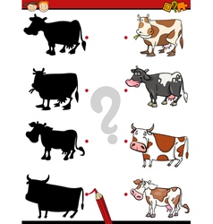 Educational shadows task for kids Royalty Free Vector Image