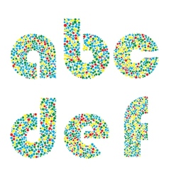 C green glossy bright english letter kids font Vector Image