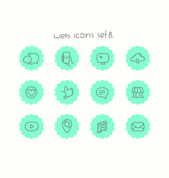 Glitch icons set interface navigation elements Vector Image