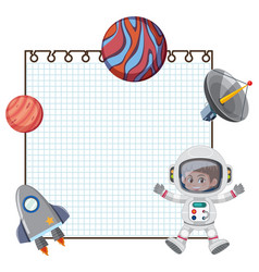 A space element template Royalty Free Vector Image