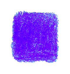Blue crayon scribble texture stain isolated on Vector Image