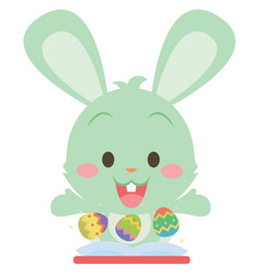 Happy easter bunny design art Royalty Free Vector Image