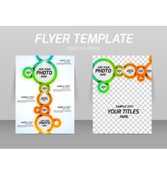 Rainbow flyer template design Royalty Free Vector Image