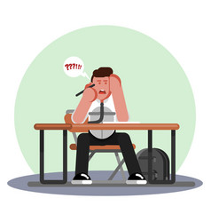 Language school preparation for exams students Vector Image