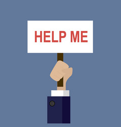 Help me poster Royalty Free Vector Image - VectorStock