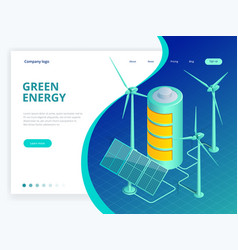 Sustainable renewable energy ecology infographic Vector Image