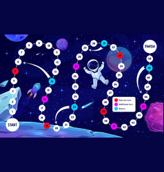 A space maze game template Royalty Free Vector Image