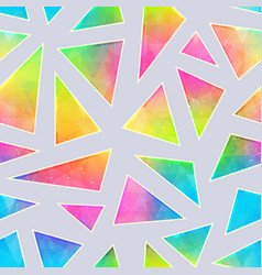 Rainbow color triangle seamless pattern Royalty Free Vector