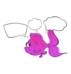 Ocean view with the cloud board blank space Vector Image