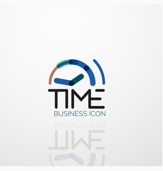 Clock time logo Royalty Free Vector Image - VectorStock