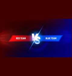 Versus game cover banner sport vs team concept Vector Image