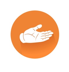 Hands palms together praying Royalty Free Vector Image