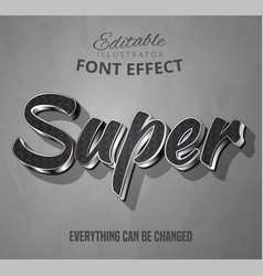 Black text editable font effect Royalty Free Vector Image