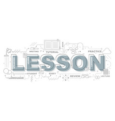 Lesson icons for education graphic design Vector Image