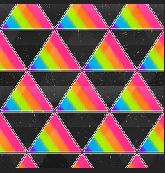 Abstract geometric seamless pattern with grunge Vector Image