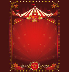 Fun red circus poster Royalty Free Vector Image