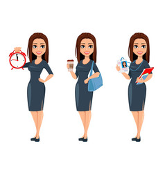Young beautiful business woman Royalty Free Vector Image