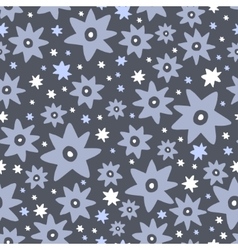 White stars on navy background seamless pattern Vector Image
