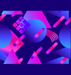 Memphis seamless pattern asymmetrical geometric Vector Image