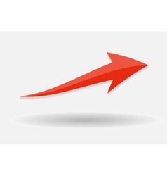 Red arrow 3d sign icon Royalty Free Vector Image