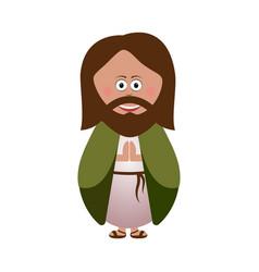 Isolated joseph cartoon character christmas Vector Image