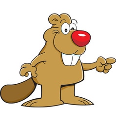 Adorable pickle cartoon mascot girl pointing Vector Image