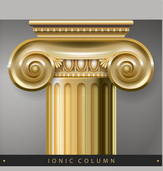 Set of classic gold columns Royalty Free Vector Image