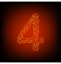 Fire letter l Royalty Free Vector Image - VectorStock