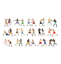Fencing moves set Royalty Free Vector Image - VectorStock