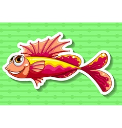 Cute red fish cartoon Royalty Free Vector Image
