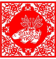 Chinese new year rabbit Royalty Free Vector Image