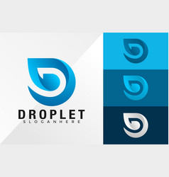 Abstract letter d drop music logos design Vector Image