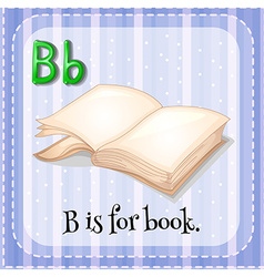 Flashcard b is for book Royalty Free Vector Image