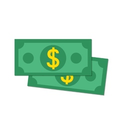 All dollar bills flat Royalty Free Vector Image