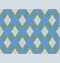 Argyle pattern green rhombus seamless texture Vector Image
