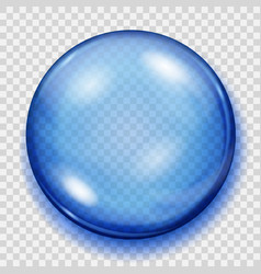 Big blue glass sphere Royalty Free Vector Image