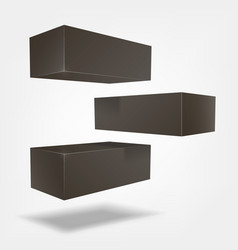 3d blocks template rectangle element chart Vector Image