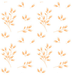 Oat pattern cereal plants oatmeal Royalty Free Vector Image
