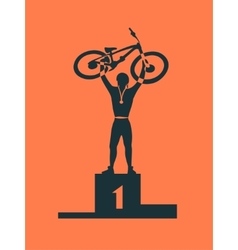 Cycling race winner Royalty Free Vector Image - VectorStock