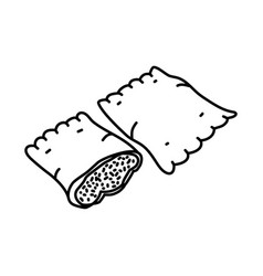 Schwabische maultaschen icon doodle hand drawn or Vector Image