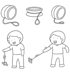 Set kid and toy Royalty Free Vector Image - VectorStock