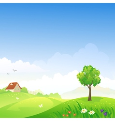 Spring day landscape Royalty Free Vector Image