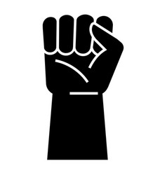 Hand with clenched fist icon cartoon style Vector Image