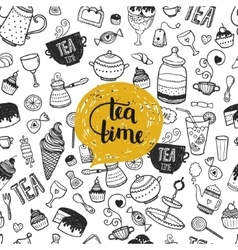 Tea Time Doodle Clip Art Royalty Free Vector Image