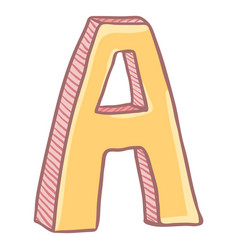 Single cartoon - letter a Royalty Free Vector Image