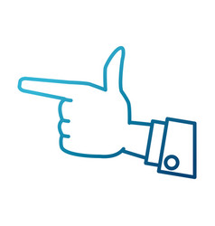 Hand pointing symbol Royalty Free Vector Image