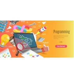 Program coding concept Royalty Free Vector Image