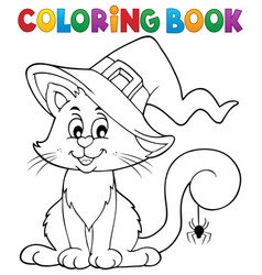 Coloring book halloween character 6 Royalty Free Vector