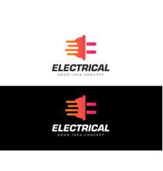 Electrical logo design Royalty Free Vector Image